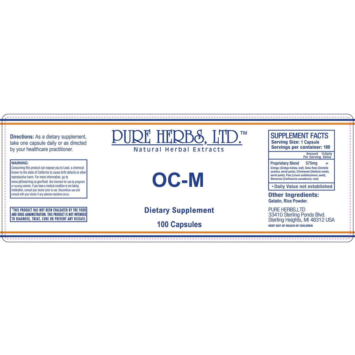 OC-M (100 Capsules) – Grandad's Home Remedies