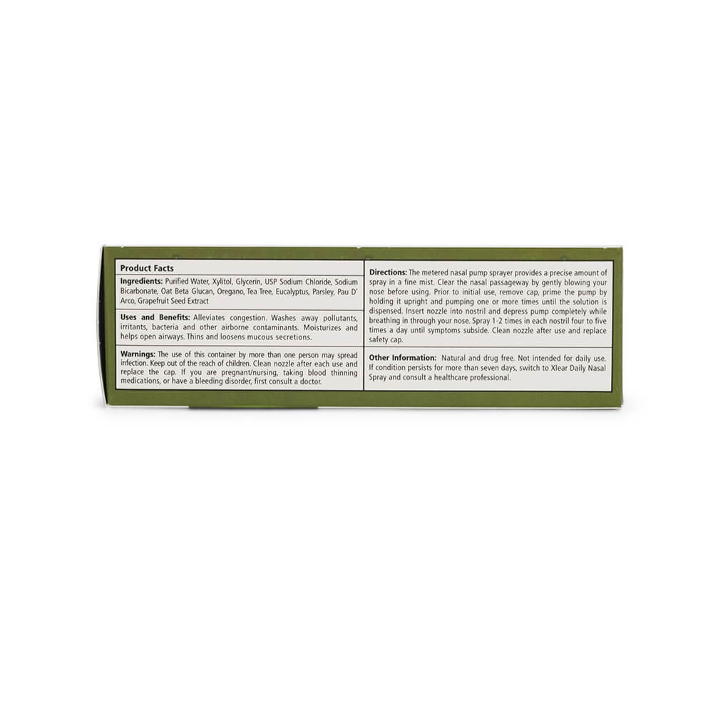 Xlear Rescue Xylitol and Saline Nasal Spray with Essential Oils, 1.5 f ...